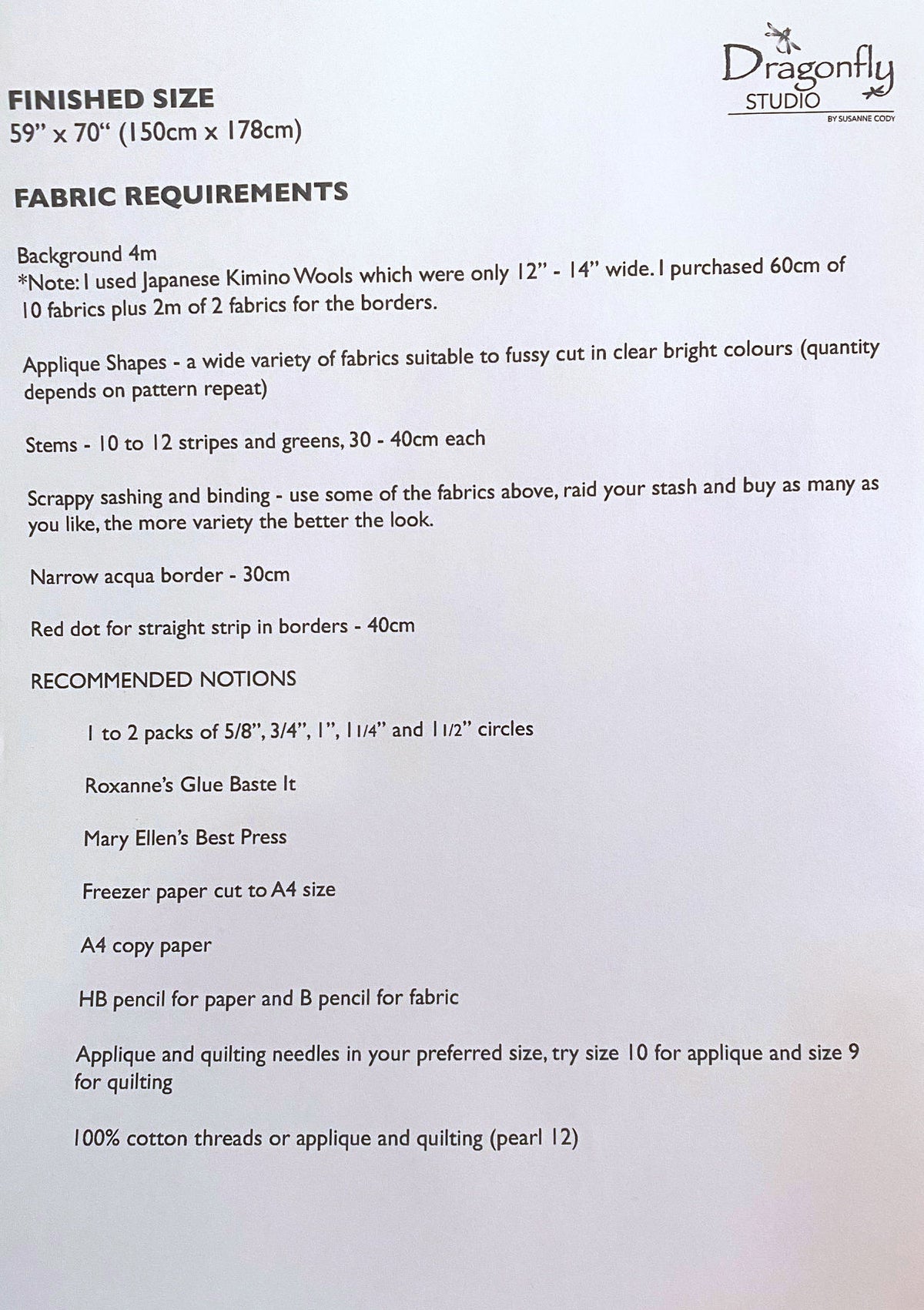 Dragonfly Studio - Honey bee Pattern - Thread Botanica